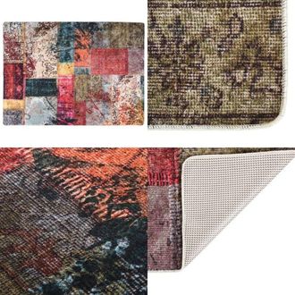 vidaXL Vidaxl - Tapis lavable antidérapant Patchwork 120x180 cm multicolore - Tapis Design - Tapis Salon - Tapis Chambre - Tapis Coloré - Tapis Multicolores