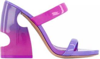 Off-white Sandalen - Bulky Slides - Fuschia/Purple - Patent Leather - Gr. 35 (EU) - in Lila - f&uuml;r Damen