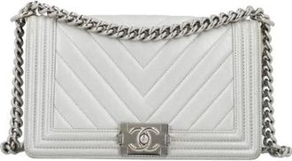 Chanel Pre-owned BOY BAG sac bandouli&egrave;re - Femme - Pre-owned - Gris - Taille: ONE Size