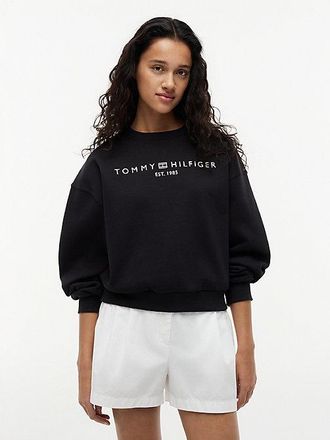 Tommy Hilfiger Pull en molleton d&eacute;contract&eacute; &agrave; logo