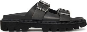 Tommy Jeans Pantoletten Double Strap Sandal EN0EN02753 Schwarz
