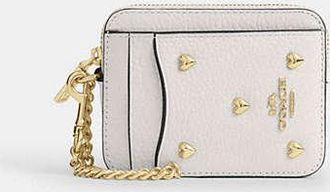 Coach Reissverschluss-Kartenetui Mit Herznieten