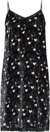 R13 Robe nuisette &agrave; bordure en dentelle - Femme - Robes - Noir - Taille: 36 FR