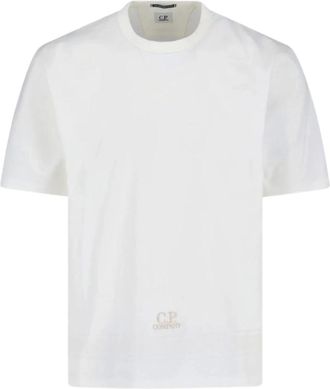 C.P. Company C.p. Company, Homme, Tops, Blanc, Taille: XL 103 Gauze T-Shirt