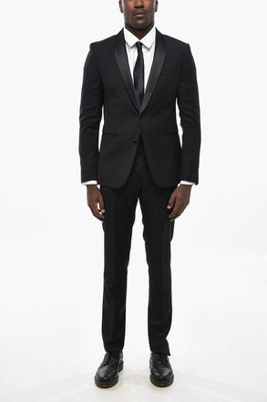 Corneliani CODE Anzug aus Schurwolle mit Schalkragen aus Satin Corneliani