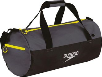 Speedo Erwachsene Tasche Duffel Bag, Oxid Grey/Black/Fluo Yellow, 70 x 30 x 30 cm, 8-09190A877