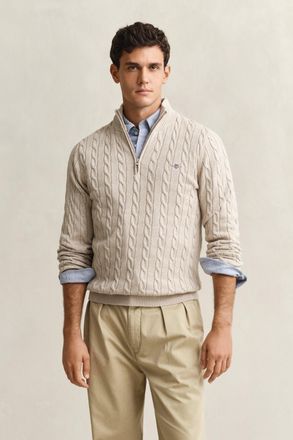 GANT Herren Zopfstrick Troyer aus Baumwolle (XXXL) OAT MELANGE