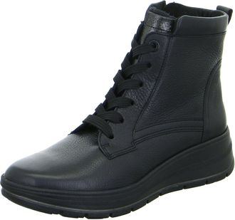 Ara Damen Calais Keil St. Schnür Stiefelette, SCHWARZ, 37 EU