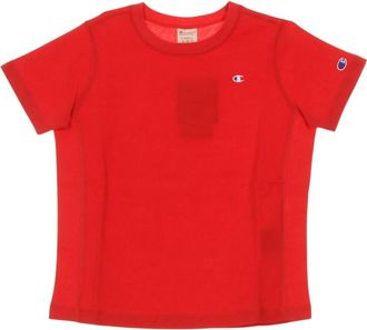 Champion Femme, Sport, Rouge, Taille: 38 FR T-shirt Ras du Cou Hire