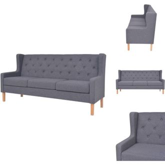 vidaXL Vidaxl - 3-Sitzer Sofa Stoff Grau - 3-Sitzer Sofa - Grau - Wohnlandschaft - Couch - Sessel