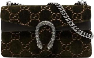 Gucci Pre-owned Velvet Chain Crossbody Bag - - Pre-owned - Damen - Gr&uuml;n - ONE SIZE