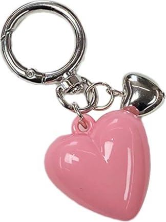 Generic Porte-cl&eacute;s en forme de coeur - Porte-cl&eacute;s avec pendentif | porte-cl&eacute;s pour couple, breloque de sac, porte-cl&eacute;s assorti pour la Saint-Valentin, No&euml;l, f