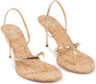PARIS TEXAS Sling-back brillantes Lidia en cuir