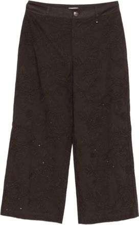 Liu Jo Femme, Pantalons, Brun, Taille: 36 FR Cropped Pantalons