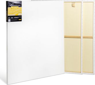 Elan Keilrahmen Leinwand 90x120 380g 3er Set, 380 G/M&sup2; 100% Baumwolle Leinwand zum Bemalen Gro&szlig;, Leinw&auml;nde f&uuml;r &Ouml;lfarben Gro&szlig;, Leinw&auml;nde zum Bemalen