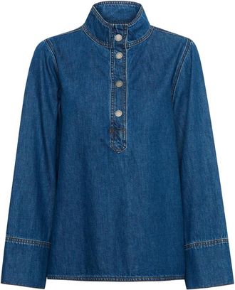 MY ESSENTIAL WARDROBE Femme, Blouses et Chemises, Bleu, Taille: 40 FR Blouse Boxy
