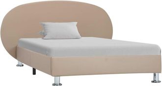 vidaXL Cadre de lit sans matelas cappuccino similicuir 100x200 cm Vidaxl