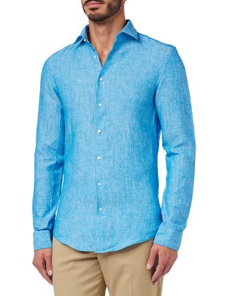 Seidensticker Herren Business Hemd - Schmales Hemd - Slim Fit - Langarm - Kent-Kragen - 100% Leinen