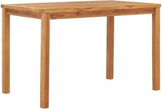 Les Tendances Table de jardin rectangulaire teck massif clair Leez 120cm