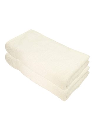 Julie Julsen Bio Badetuch-Set, 2 Badetücher in 32 Farben erhältlich weich und saugstark Weiss 100x150 cm