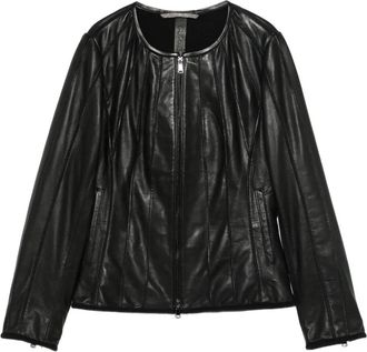 The Jackie Leathers veste en cuir Galaxia à fermeture zippée - Noir