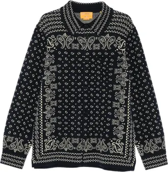 Guest In Residence Paisley-knit Button-down Shirt
