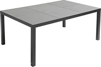 Oviala Table de Jardin 10 Places en Aluminium et c&eacute;ramique Gris - Tivoli