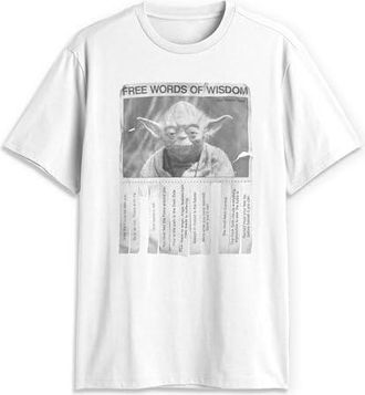 Star Wars Words of Wisdom T-Shirt, Blanc, XL Homme