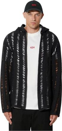 424 Cardigan en laine vierge - Homme - Pulls - Noir - Taille: L