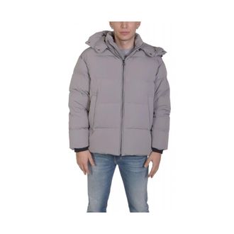 Emporio Armani Gesteppte Daunenjacke mit durchgehendem Rei&szlig;verschluss - - Jackets - Herren - Grau - XL