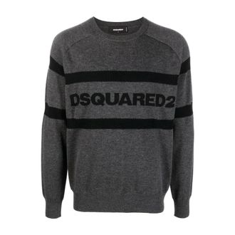 Dsquared2 Homme, Pulls, Gris, Taille: S Pull à Double Ligne
