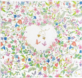 Goldbuch 50 035 G&auml;stebuch Charming Heart, Hochzeitsg&auml;stealbum mit 100 illustrierten Seiten, Fotog&auml;stebuch mit Hardcover aus Kunstdruck, Einband im Blumen-Desig