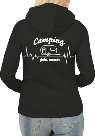 Spass Kostet Damen Frauen Kapuzenjacke Camping (R&uuml;ckendruck) Liebe wohnwagen jacke mit kapuze