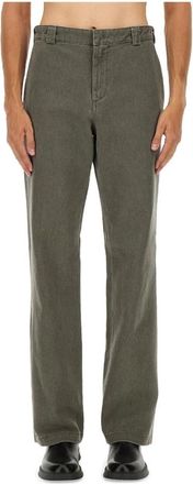 Aspesi Homme, Pantalons, Gris, Taille: S Pantalon Droit en Twill de Coton