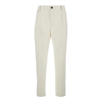 Jacquemus Homme, Pantalons, Blanc, Taille: XL Pantalon blanc en coton avec fermeture boutonnée