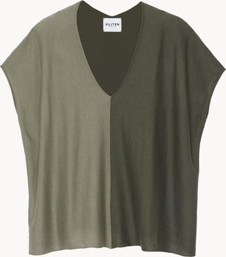 Kujten Top soie-cachemire col V oversize - Top Nosy