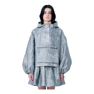 Cecilie Bahnsen Femme, Sweatshirts et sweats &agrave; capuche, Gris, Taille: 38 FR Orion Jacket