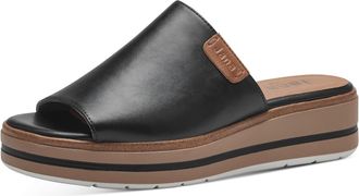 Jana Damen Pantoletten mit dicker Sohle Vegan, Schwarz (Black), 39 EU