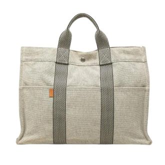 Herm&egrave;s Sac Fourre Tout MM Pre-owned - Femme - Pre-owned - Gris - Taille: ONE Size