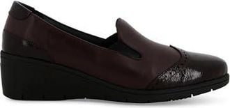Melluso Mocassin Confortable pour Femme en Cuir Souple avec Bordure en Cuir Verni k91615z 37