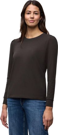 Street One Shirt mit Raffung Darkest Brown 38