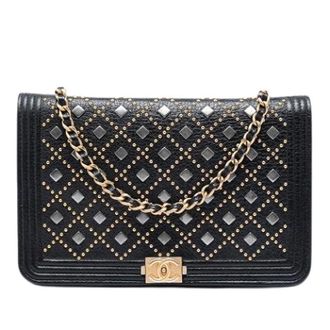 Chanel Pre-owned Vintage Studded Flap Crossbody Bag - - Pre-owned - Damen - Schwarzk - ONE SIZE