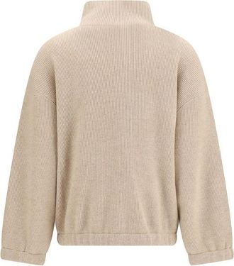 Brunello Cucinelli Cashmere Half-Zip Sweatshirt - Beige