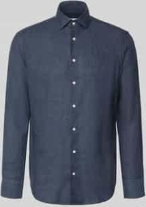 Christian Berg Regular Fit Leinenhemd mit Kentkragen