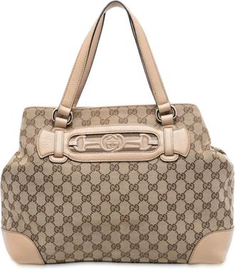Gucci 2016-2025 Medium GG Canvas Web Dressage tote bag - Braun