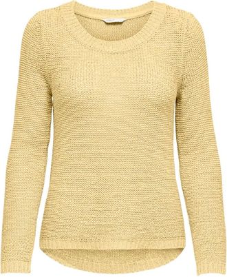 Only Only, Femme, Pulls, Jaune, Taille: 38 FR Geena XO Long Sleeve Pullover Knit