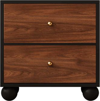 Generic Nachttisch Couchtisch Beistelltisch Aufbewahrungsschrank mit 2 Schubladen for Schlafzimmer Wohnzimmer Kinderzimmer Vintage erhältlich(50cm(19.68in))