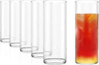 Stölzle Longdrinkgläser Kyoto Bar 6er-Set 465 ml - Elegante Trinkgläser für Longdrinks, Cocktails, Wasser & Säfte - Elegante Wassergläser aus Kristallglas - S