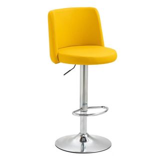 Generic Drehbarer Barhocker, verstellbare Barhocker mit R&uuml;ckenlehne, hohe Barhocker aus Leder f&uuml;r die K&uuml;che/41,5 * 60~80 cm