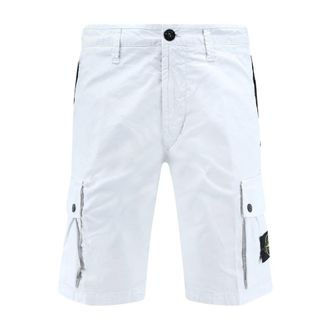 Stone Island Homme, Shorts, Blanc, Taille: W31 Short Cargo Stretch